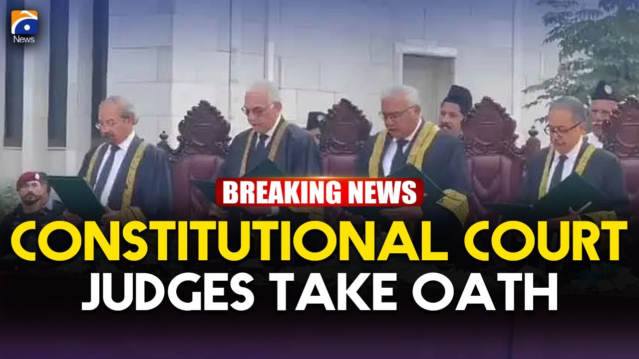 Oath-Taking Ceremony of Federal Constitutional Court Judges | Geo News ...