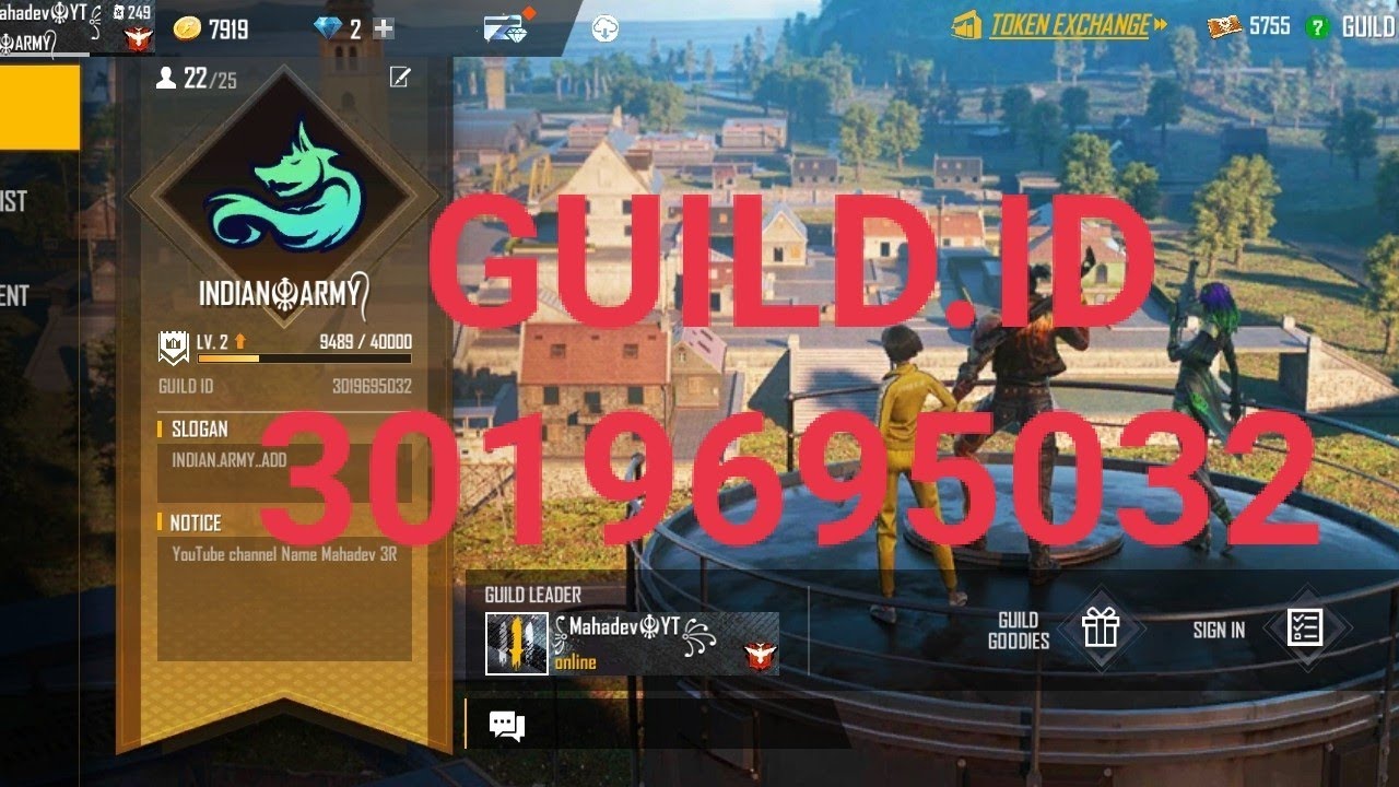 GARENA.FREE.FIRE.GUILD.JOIN. GUILD.ID.3019695032.FREE.FIRE.ID. LV50 ...