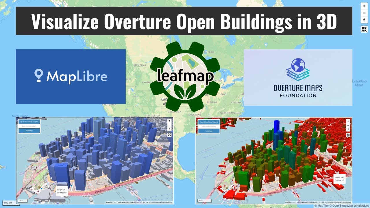 MapLibre Tutorial 11: Visualize Overture Open Buildings in 3D - YouTube