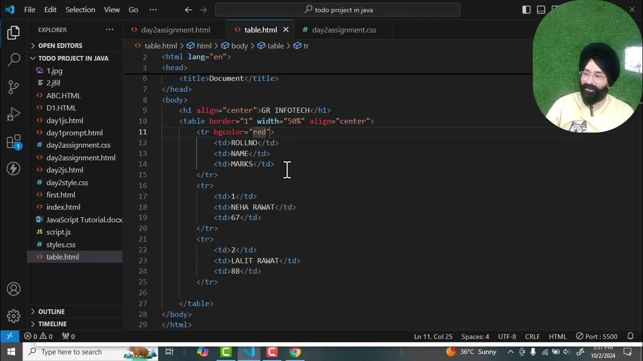 HTML Table Tutorial with Rowspan and Colspan Explained with Examples ...