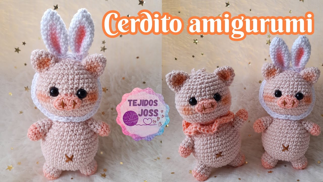 Cerdito conejo y bailarín amigurumi tejido a crochet | tejidos joss ...