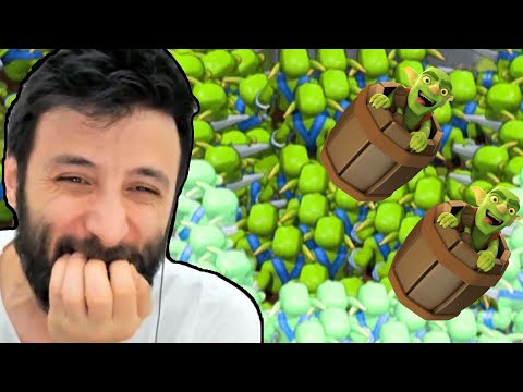 FULL GOBLİNLİ TROL DESTE İLE OYNADIM !! Clash Royale 49