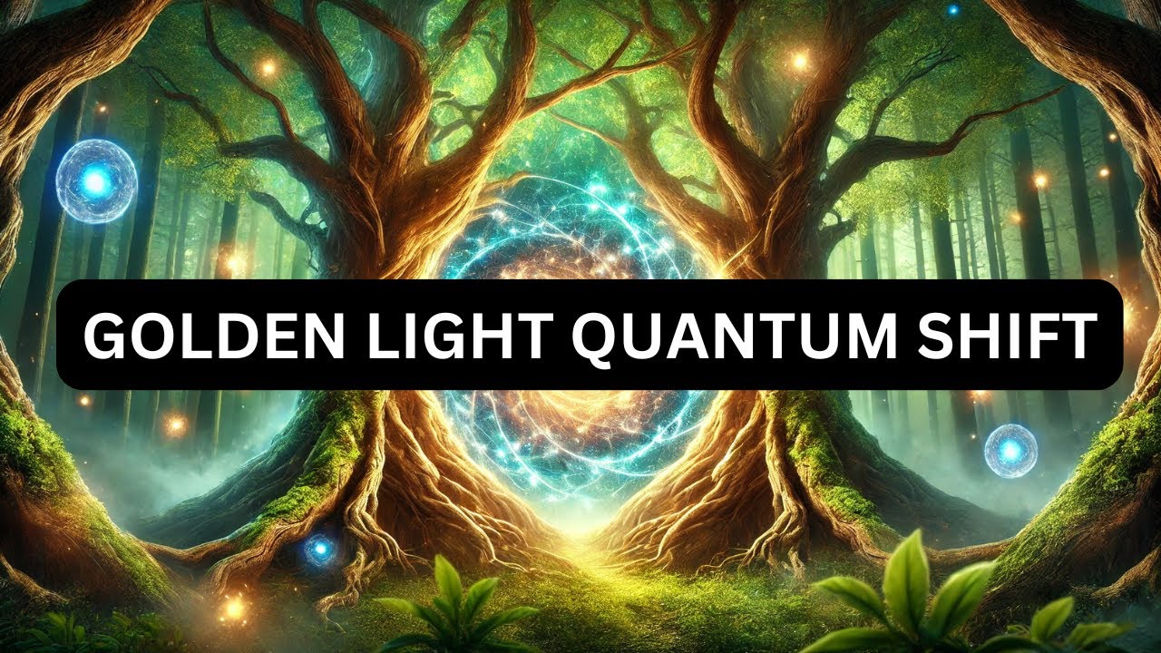 Golden Light Tree Portal Quantum Jump 432Hz, 852Hz, 963Hz | Guided ...