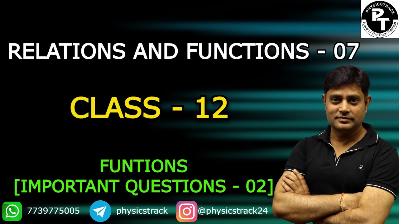 Relations And Functions - 07 | Relations Important Questions - 02 ...