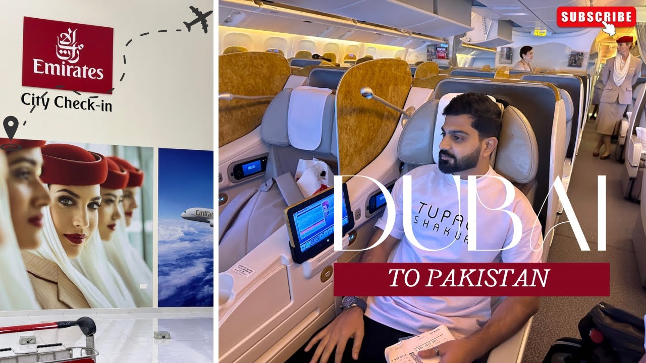 Dubai To Pakistan 🇵🇰 Emirates EK606 Business Class #Deekyvloggs - YouTube