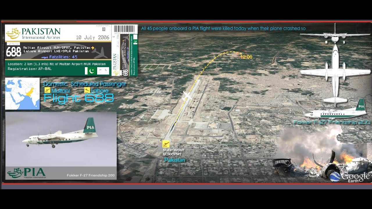 PAKISTAN INTERNATIONAL AIRLINES Flight688 Multan-Lahore PAKISTAN 10 ...