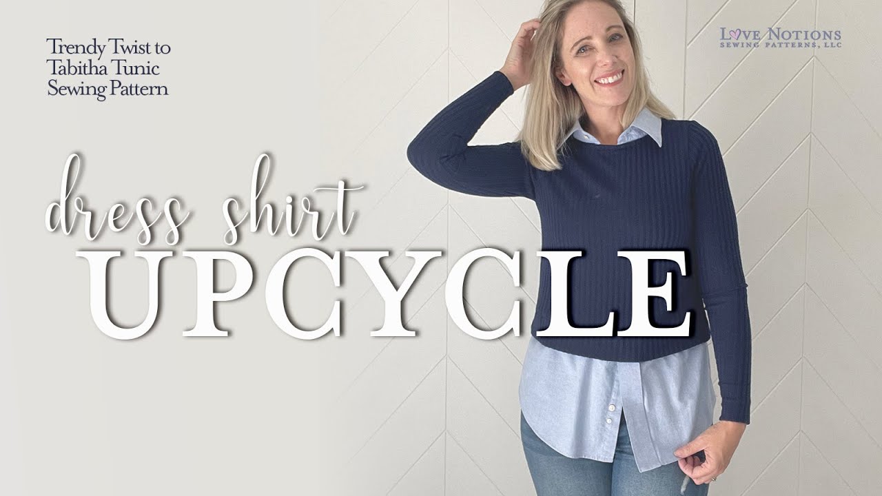 Dress Shirt Upcycle: A Trendy Twist on Tabitha Top Sewing Pattern - YouTube