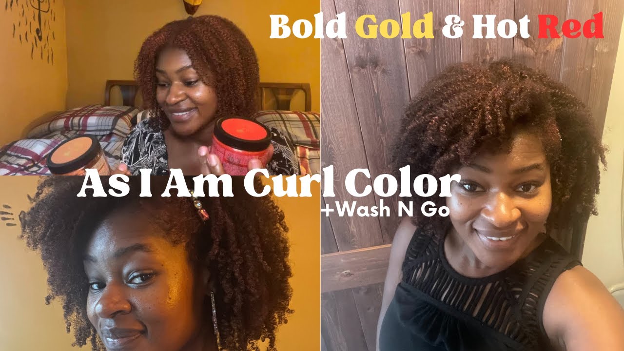 AS I AM CURL COLOR REVIEW ON NATURAL HAIR + DEMO WITH A WASH N GO ...