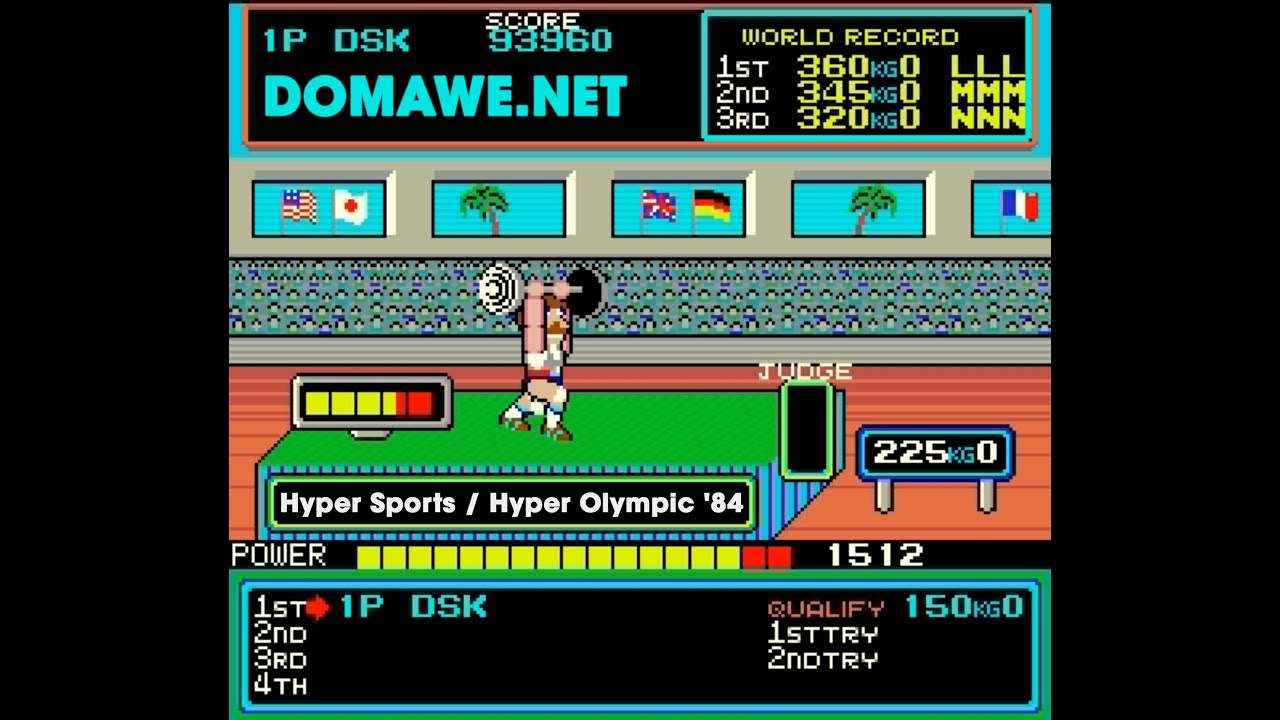 [60fps] Hyper Sports / Hyper Olympic '84 / 하이퍼 스포츠 / 하이퍼 올림픽 '84 - YouTube