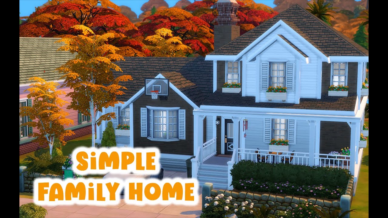 Simple Family Suburban │The Sims 4: Speed Build - YouTube