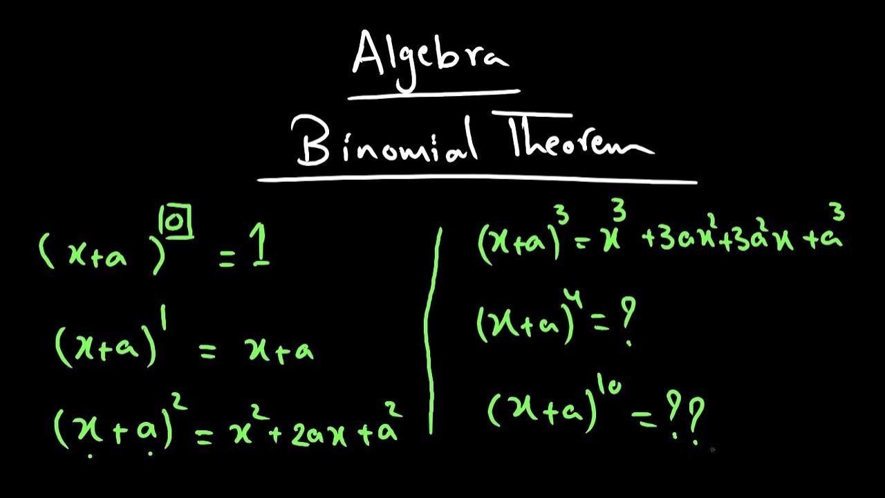 3rd Sec. | Algebra بالعربى | Binomial Theorem | Explanation (1/10) - YouTube