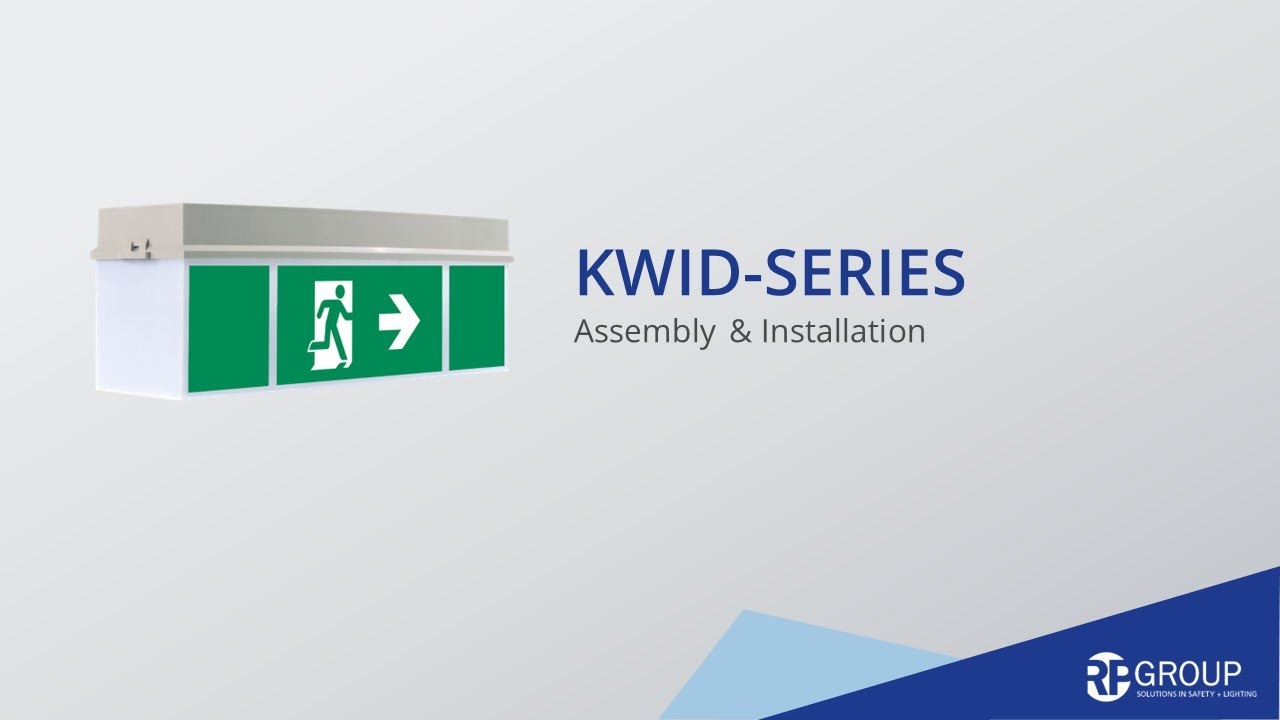 KWID escape sign luminaire / safety luminaire - assembly and ...