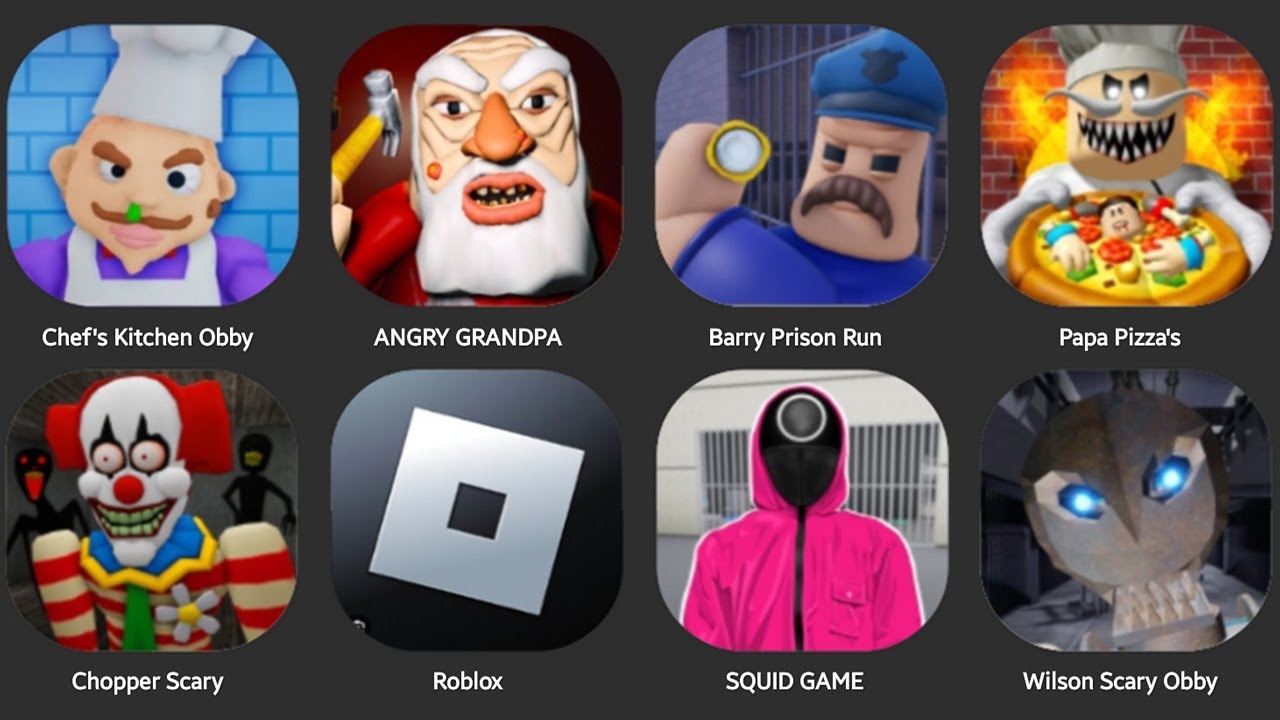 CHOPPER SCARY,JERY POLICE,ROBLOX,PAPA PIZZA'S,SKIBIDI TOILET,GARNNY ...