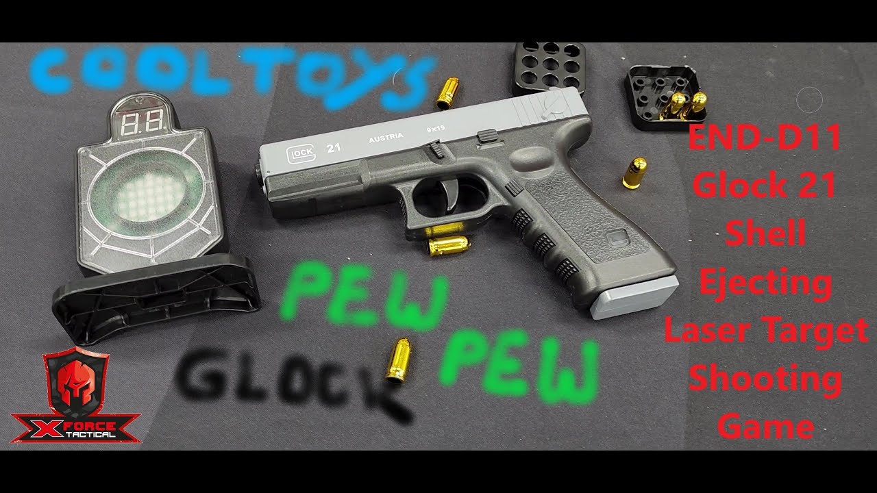 END-D11 Glock 21 Shell Ejecting Laser Target Shooting Game by X-Force ...