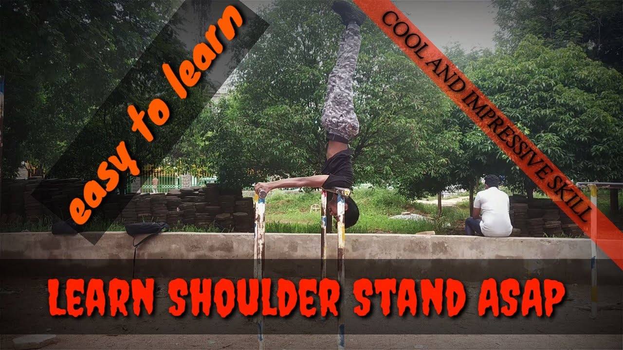 How to Shoulder stand on Parallel bars| Calisthenics | GR WORKOUTS ...