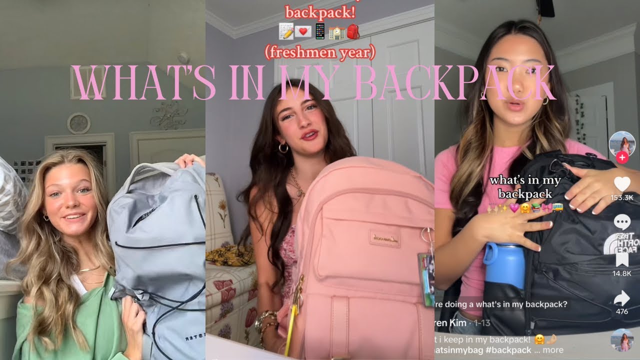 What’s in my backpack ~ Backpack tour TikTok compilation 💗🎒 - YouTube
