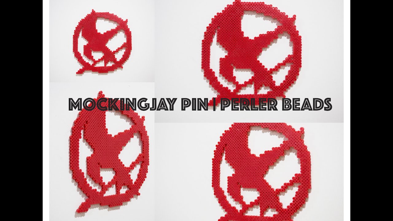 Perler Beads | Red Mockingjay Pin - YouTube