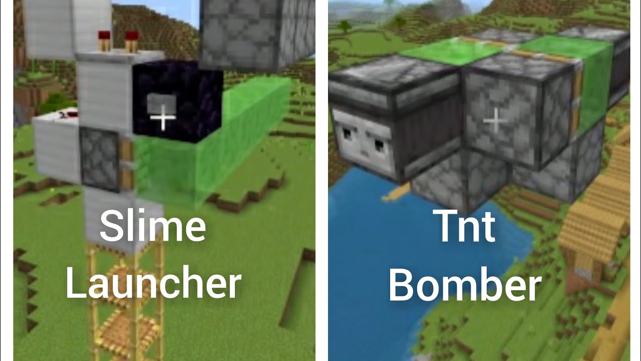 Slime Launcher And Tnt Bomber Making In Minecraft🤩 - YouTube