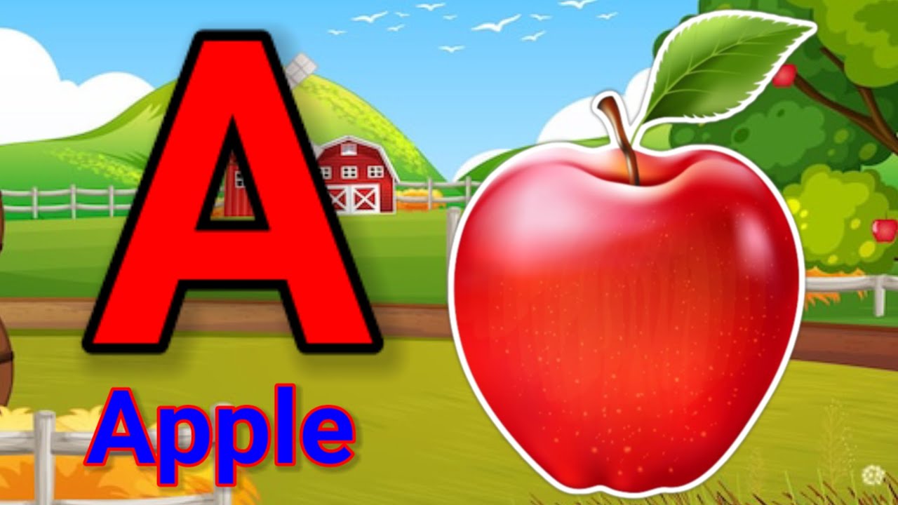a for apple b for ball , a for Apple B for banana , learning , cartoon ...