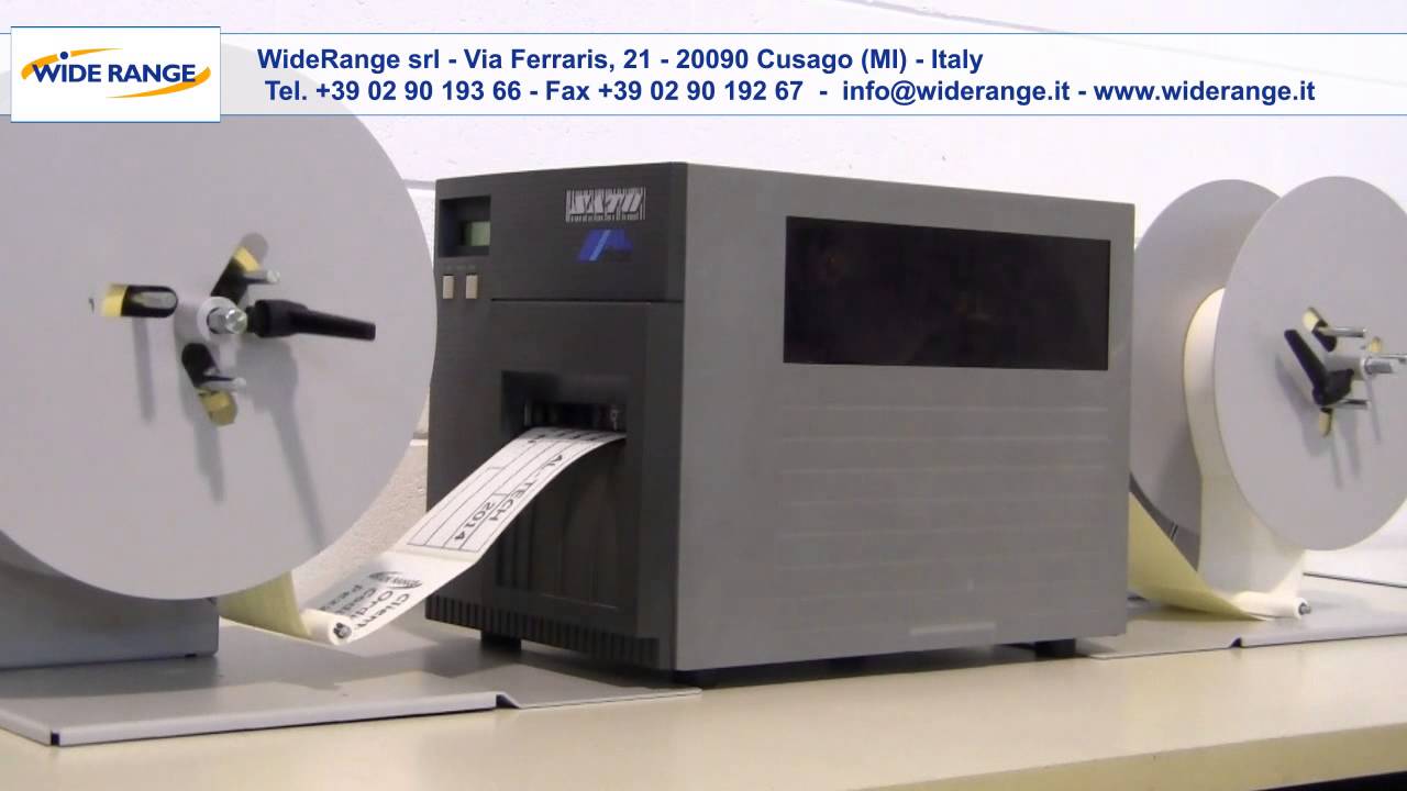 Etikettendrucker mit abroller UWR und aufroller RWR - YouTube