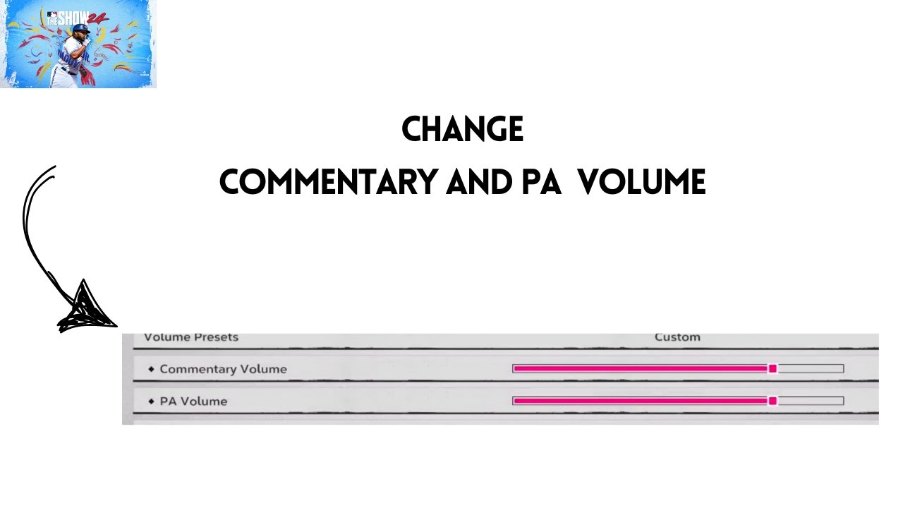 How to Change Commentary and PA Volume in MLB THE SHOW 24 - YouTube