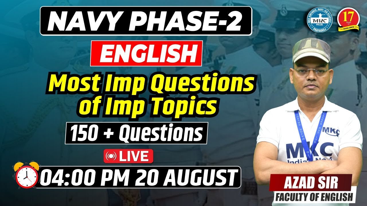Important Topics | 150+ Important Questions | Navy Phase 2 Important ...