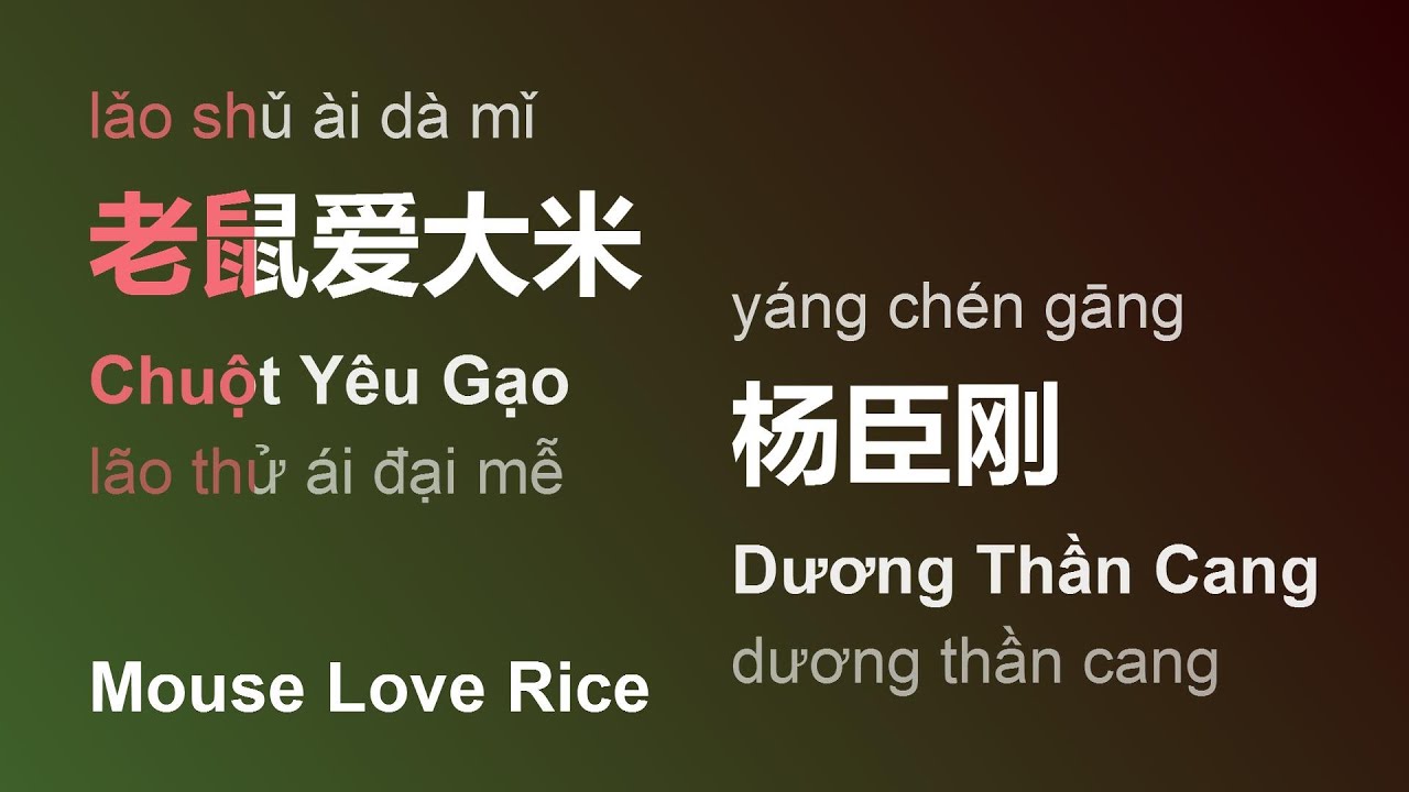 老鼠爱大米 (Chuột Yêu Gạo/Lǎo Shǔ Ài Dà Mǐ/Mouse Love Rice) - 杨臣刚 (Dương ...