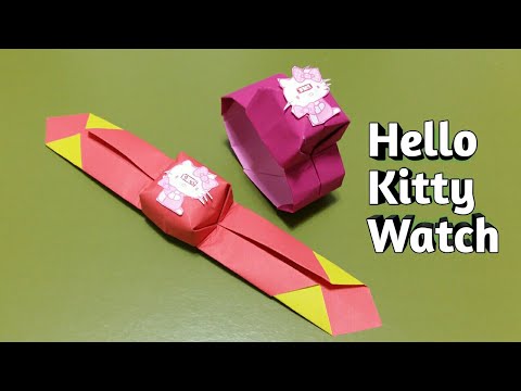 Origami Easy Hello Kitty Watch For Friend | Paper Watch Art And Craft ...