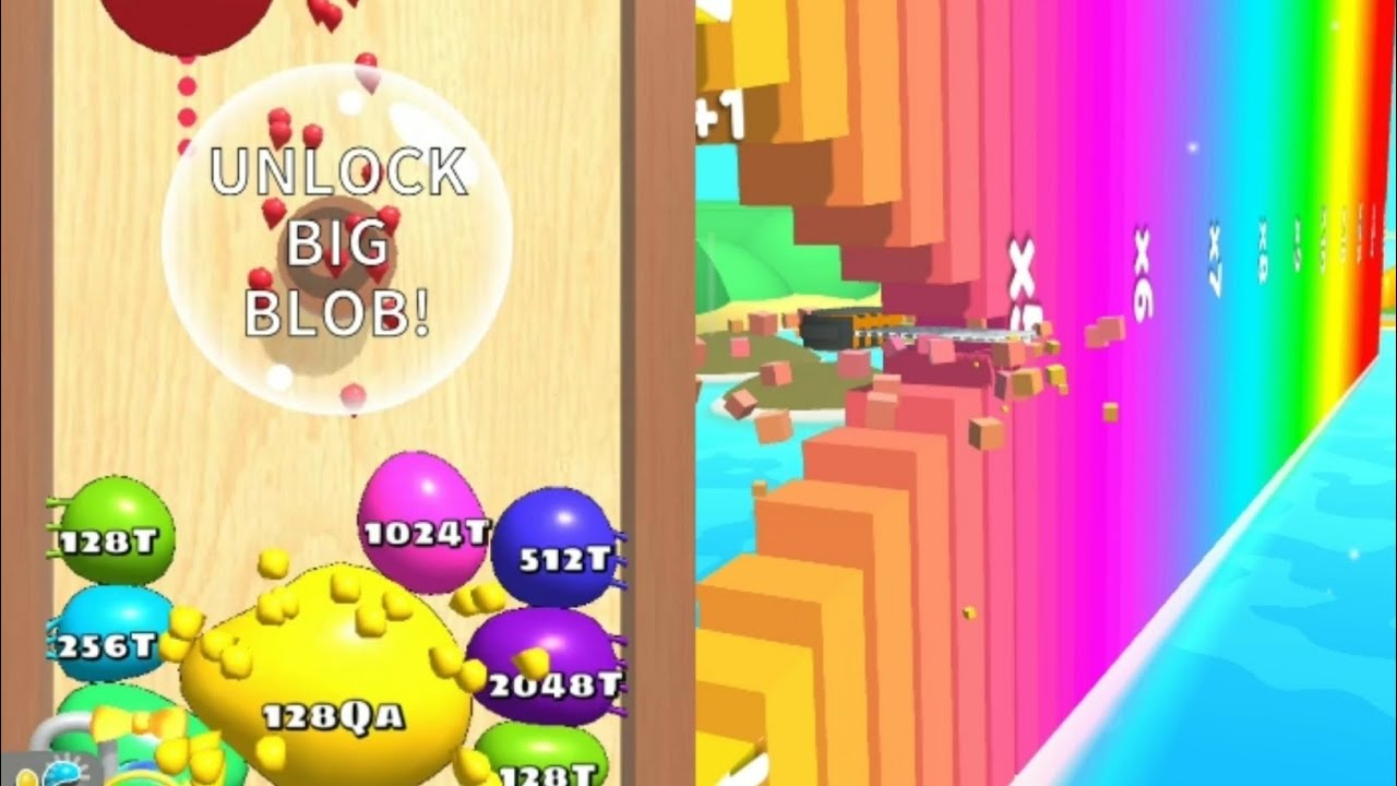 Blob Merge 3D Vs Flying Cut Gameplay Android - YouTube