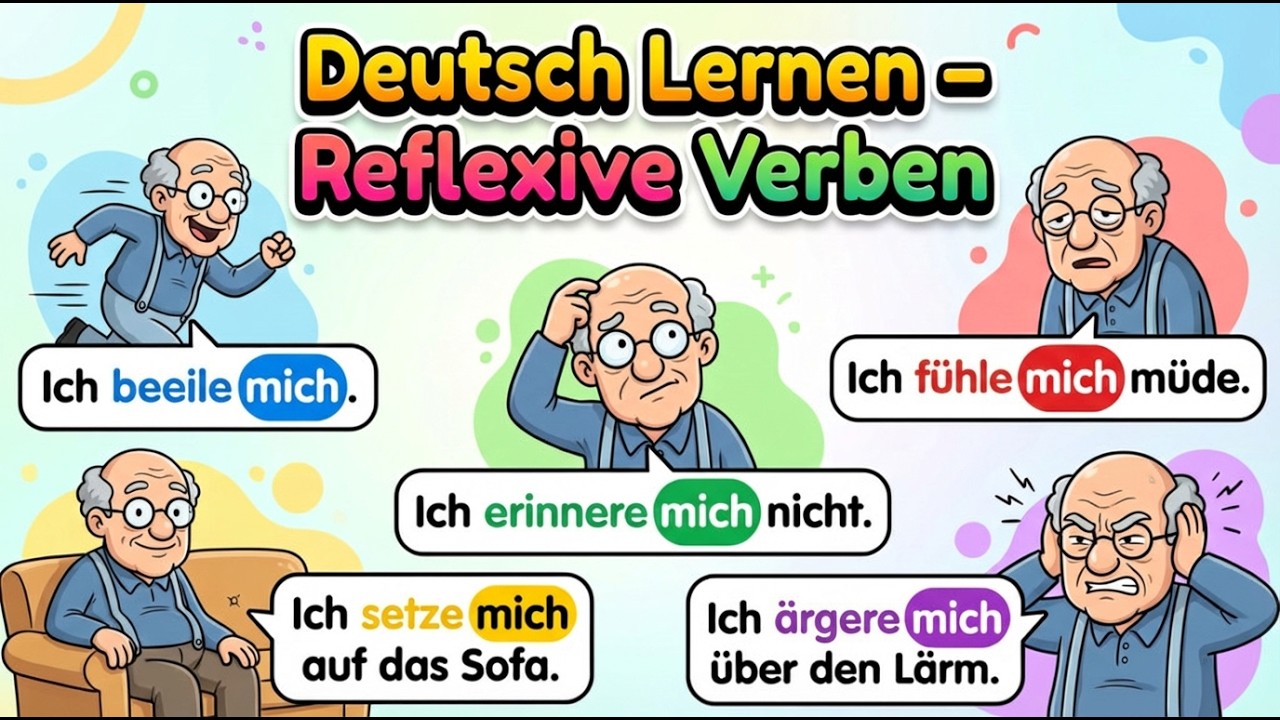 Learn German With Fun | Reflexive Verben (A2 - B1) 📚 - YouTube