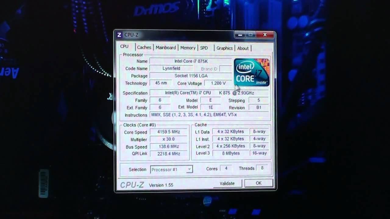 Overclocking Core i7 875K on MSI P55-GD65 - YouTube