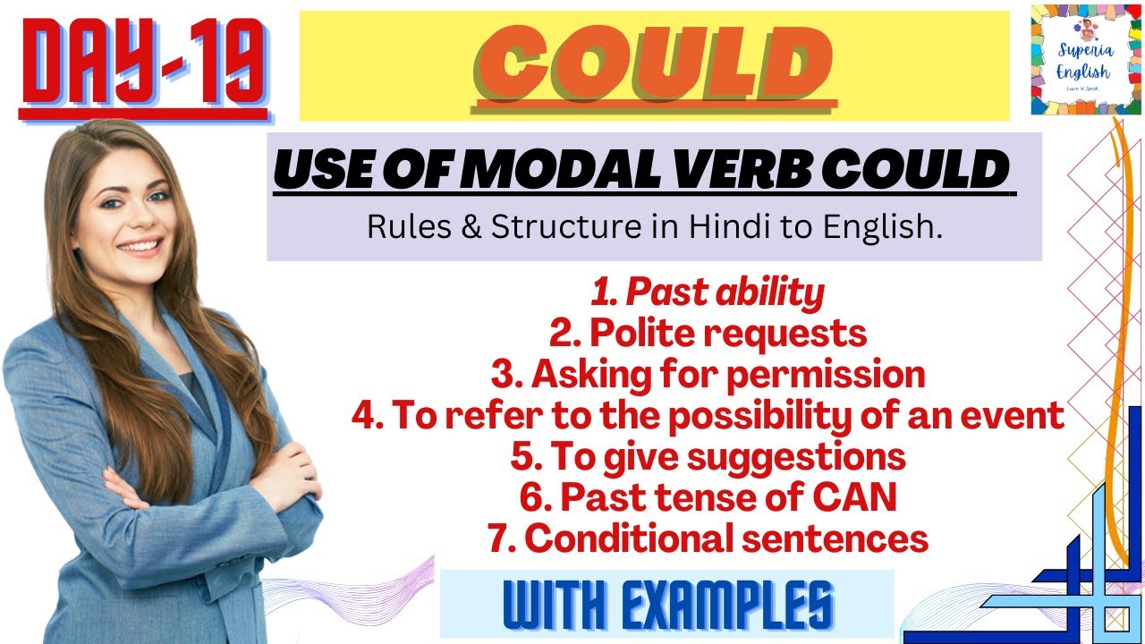 Use of Could with Examples | Modal Verb | Could in Hindi | English ...