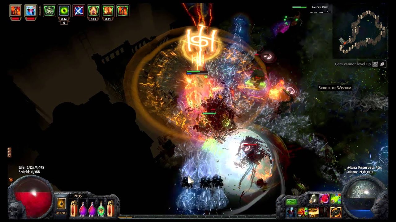 2.1 path of exile / museum map boss / lvl79 caustic arrow / ez - YouTube