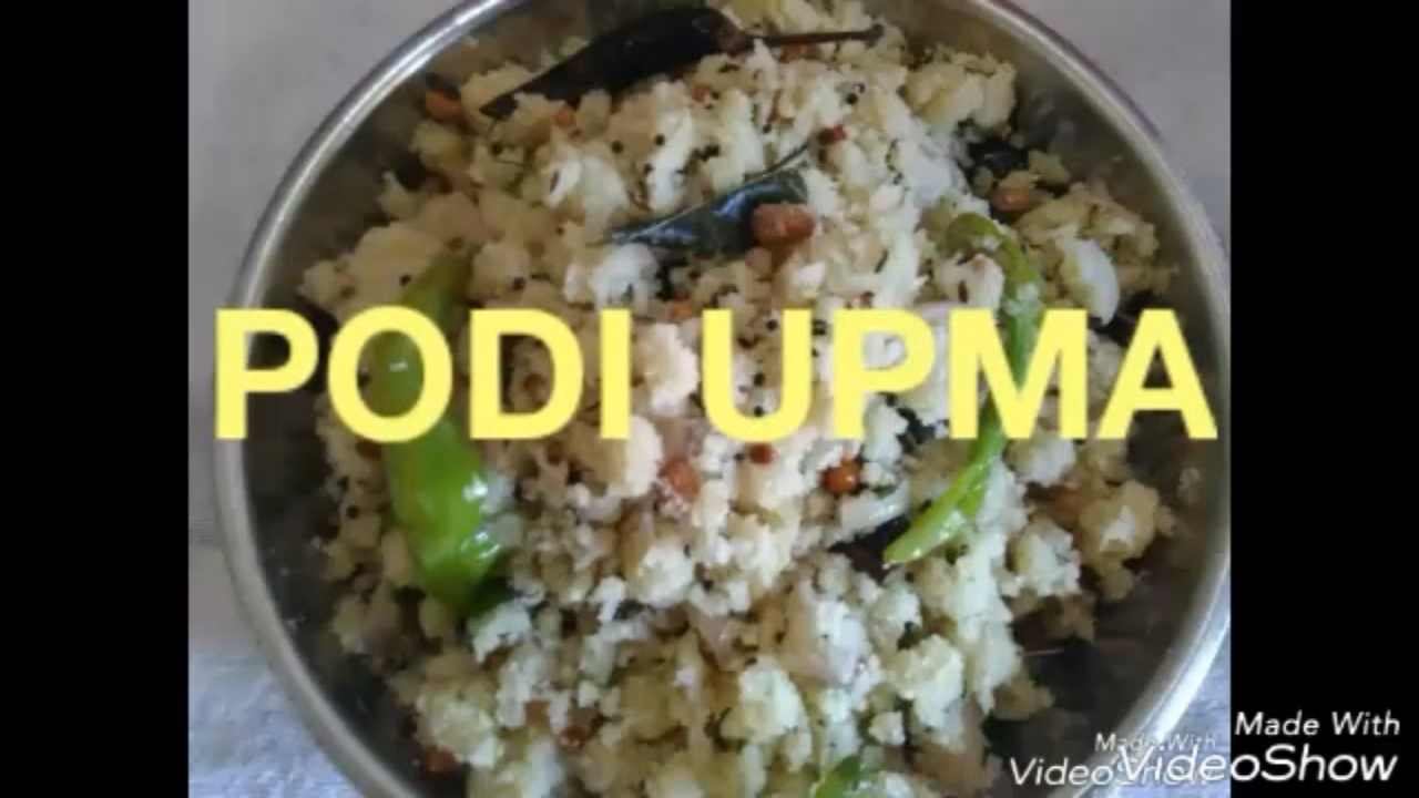 upma recipe in telugu[PODI upma] - YouTube