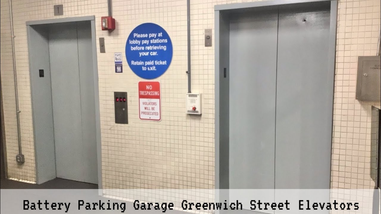 Battery Parking Garage Greenwich Street Elevators - YouTube