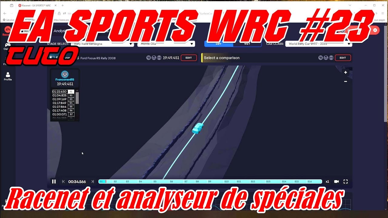 EA Sports WRC #23# Tuto # Racenet et analyseur de spéciales - YouTube