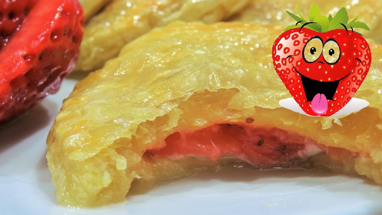 How to make Philadelphia Strawberry Pockets (4 ingredients) - YouTube