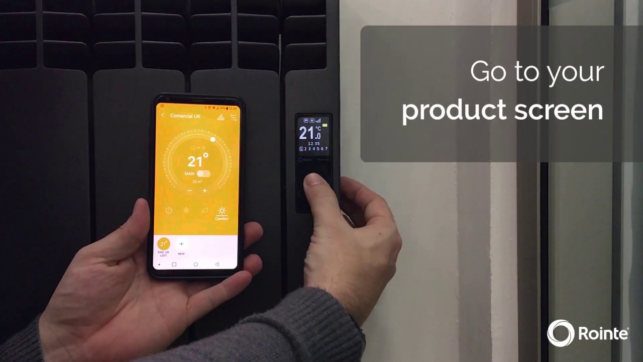 Connect Rointe heating with Android device - YouTube