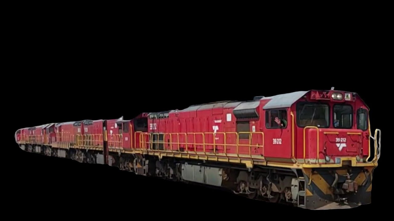 Five Transnet Class 39GM-EMDs with 100 coal wagons - YouTube