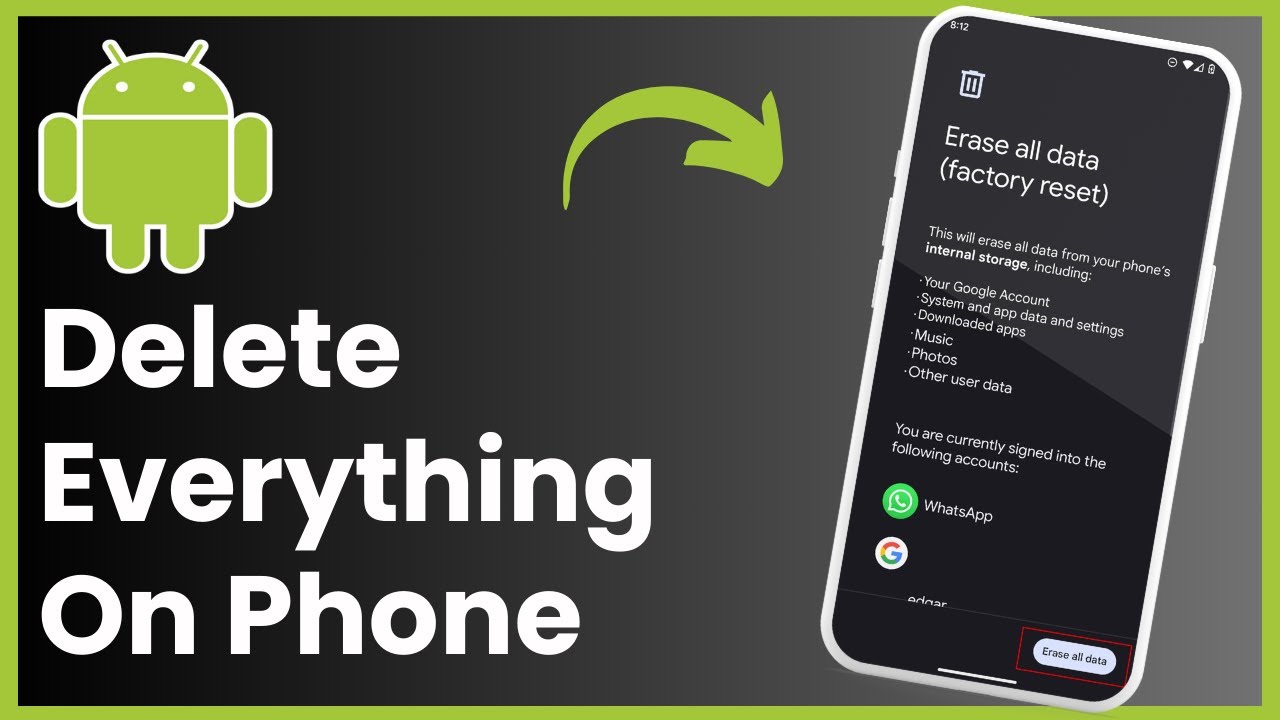 How To Delete Everything On Your Phone ! - YouTube