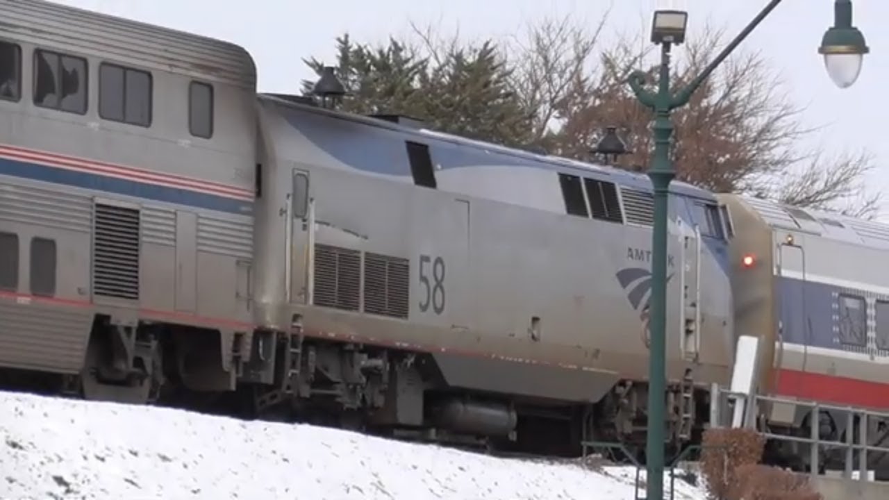 STALLED! Amtrak DPU Train STUCK on the Platform! - YouTube