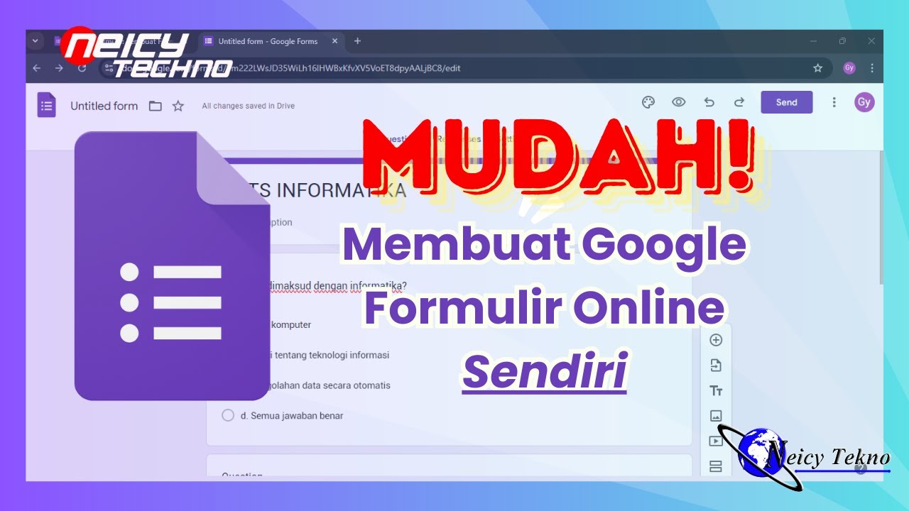 Cara Mudah Membuat Google Form Sendiri - YouTube