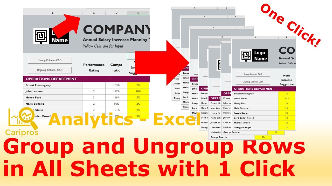 Group And Ungroup Columns In All Sheets With Macro YouTube Group And Ungroup Columns In All Sheets With Macro YouTube