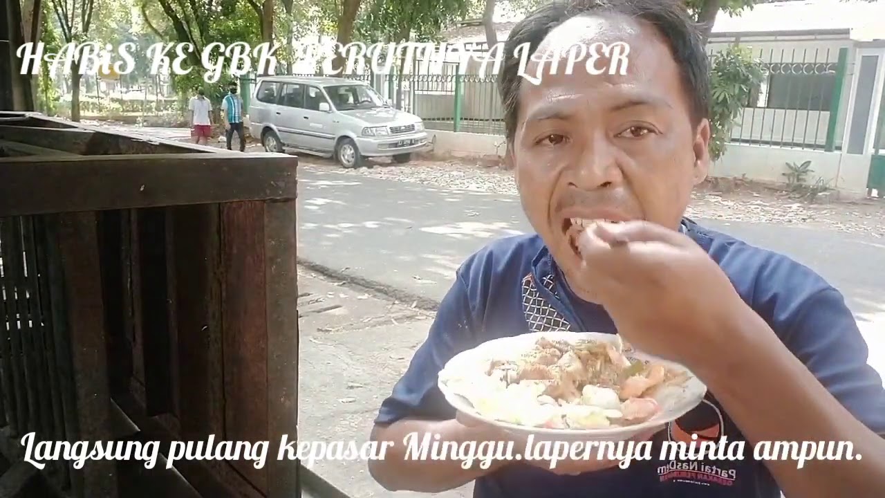 perut laper makan gado gado nasi satu mangkok - YouTube