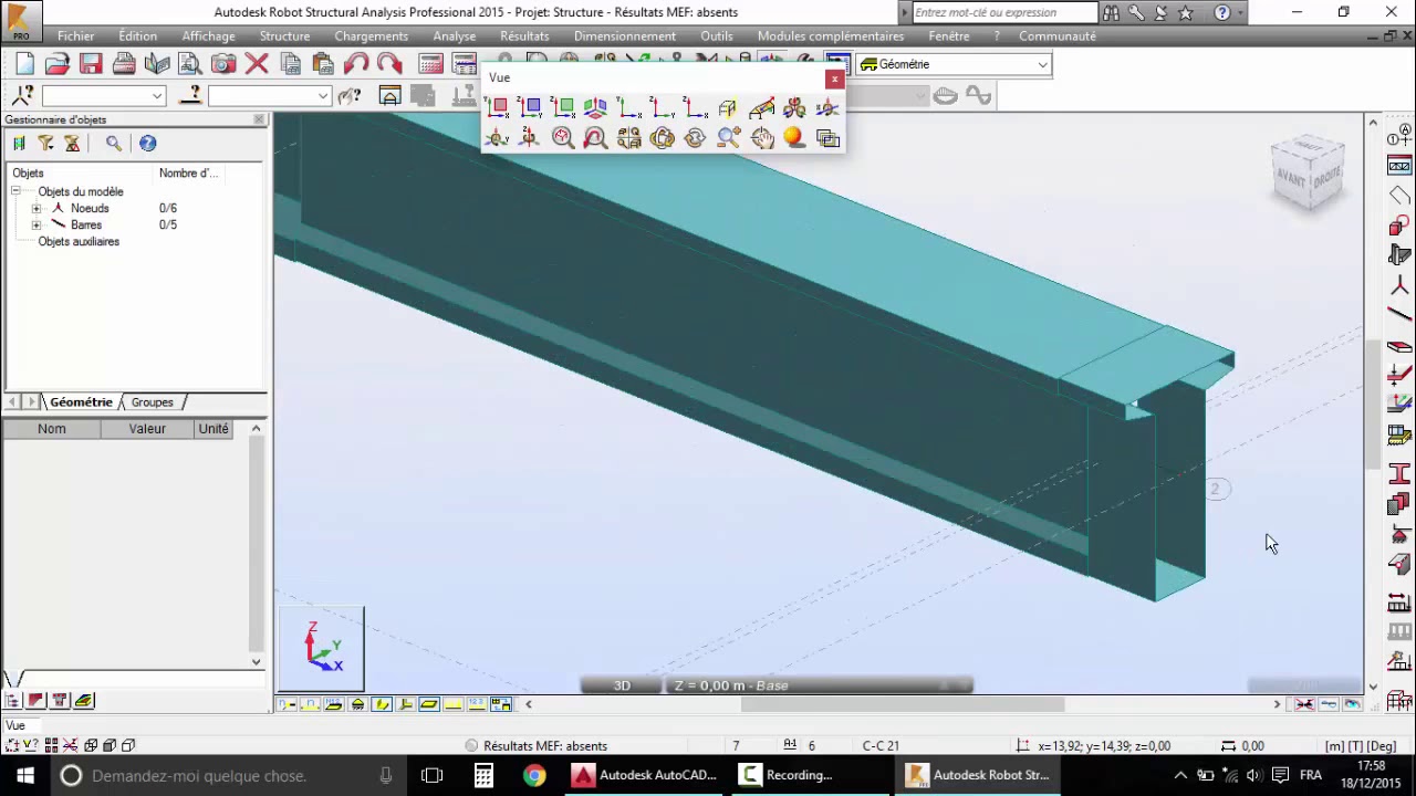 ROBOT Modélisation d'un pont a poutre de 33m - YouTube