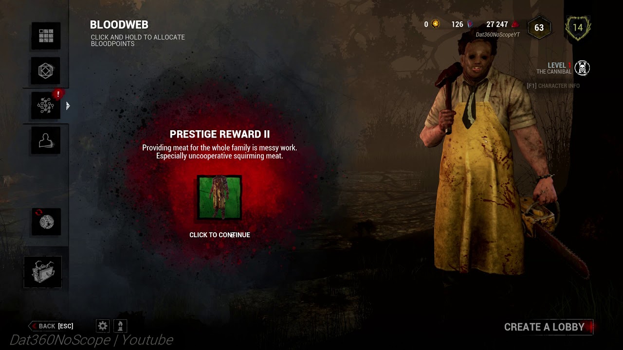 Dead By Daylight | Prestige Killer Reset (The Cannibal #2) - YouTube