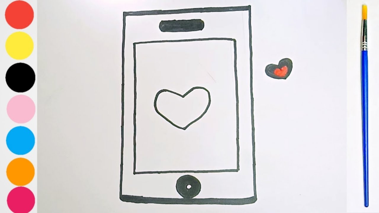 Easy Huawei Phone | Easy drawing and Coloring for Kids & Toddlers # ...