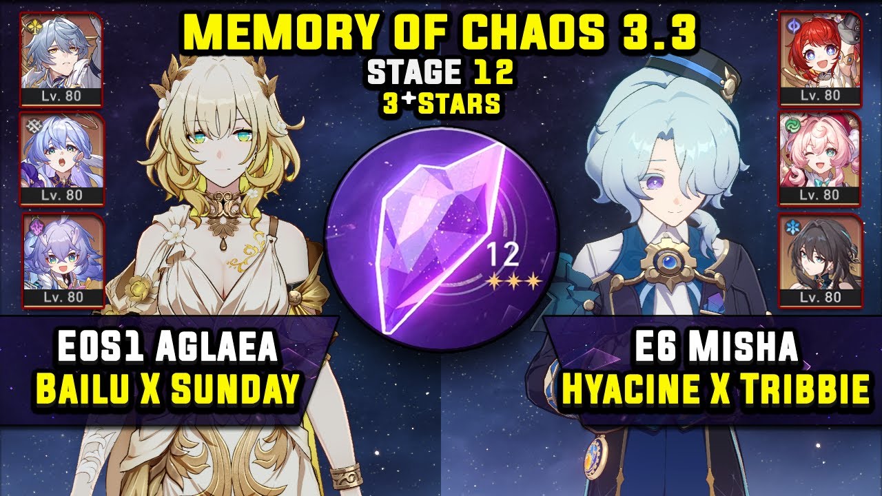 E0 Aglaea Carry & E6 Misha Carry W/ Hyacine (3 Stars) Memory Of Chaos ...