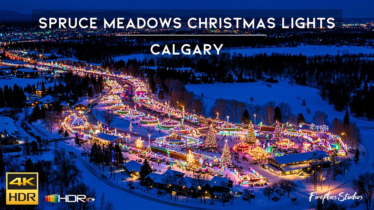 Spruce Meadows Christmas Lights Tour: Aerial Beauty of Calgary's Iconic ...