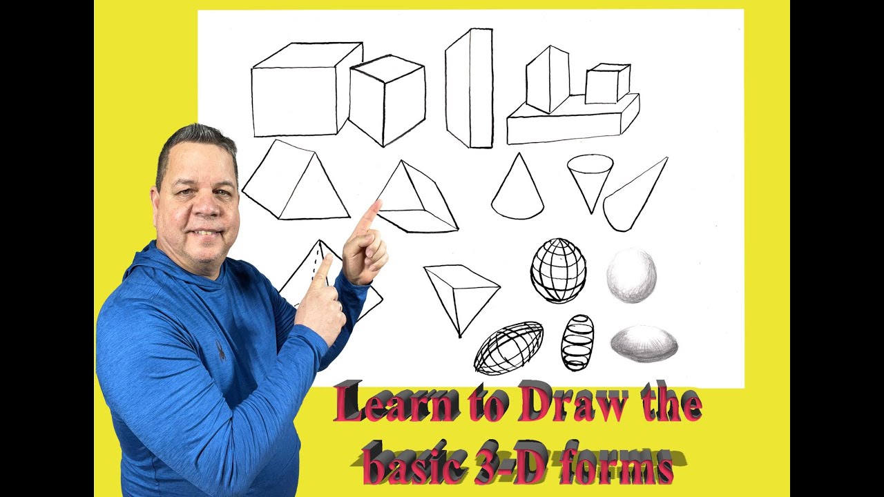 Drawing basic forms. #3ddrawing #drawing3d #artform - YouTube